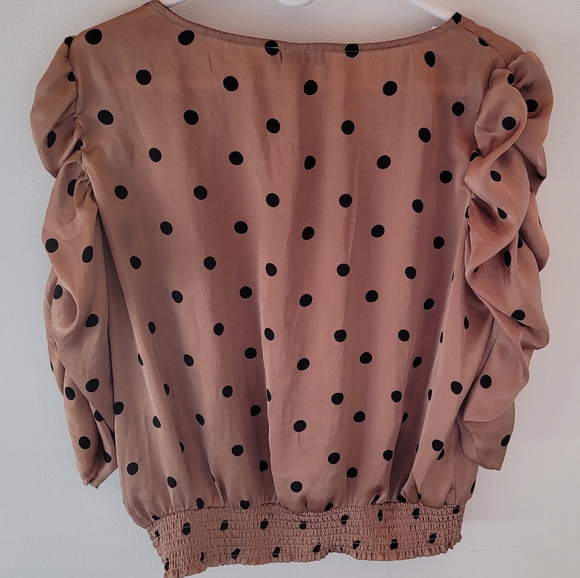 Haver London | Tops | Haver London Frilly Polka Dot Top | Poshmark